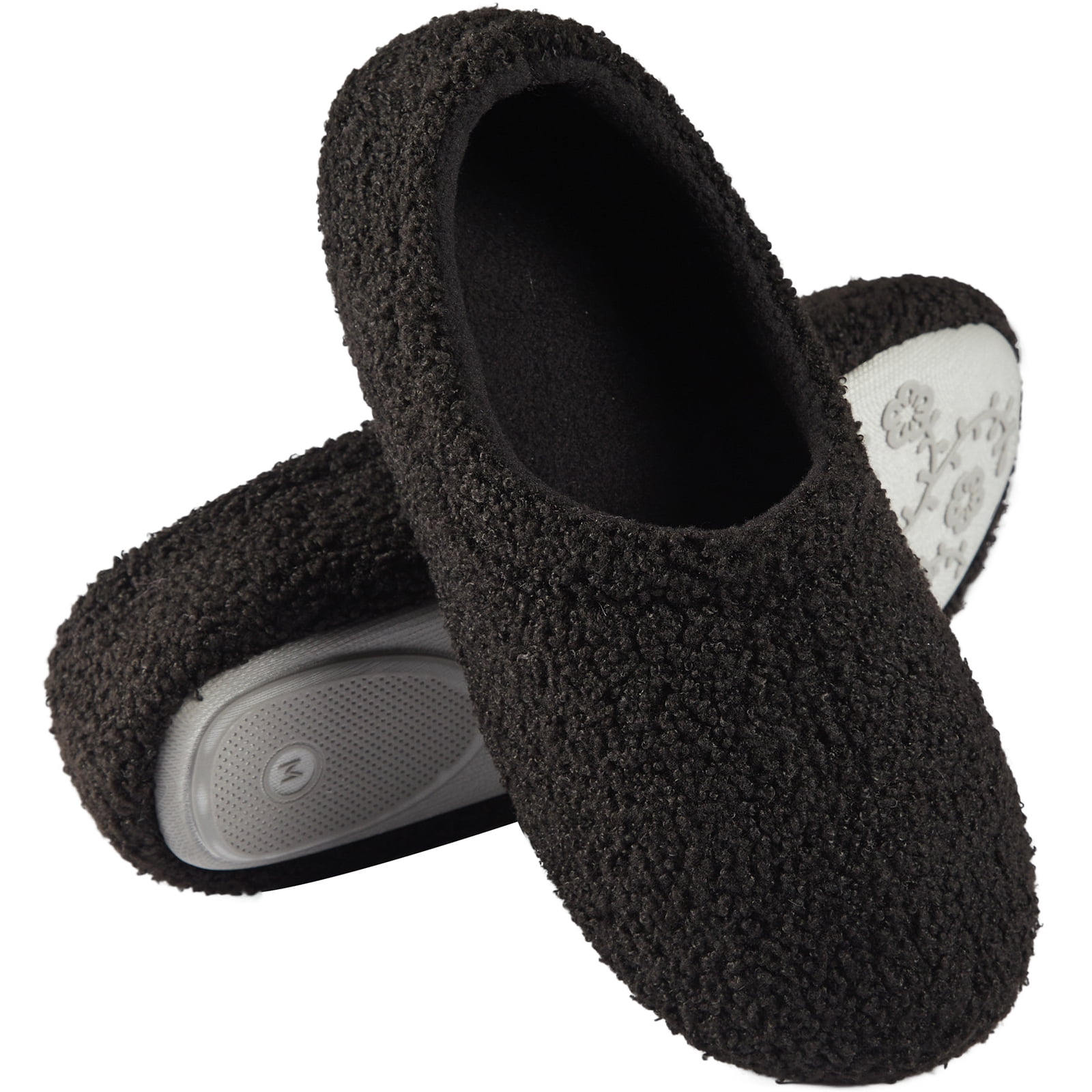 Somdot Women's Cozy Loafer Slippers with Memory Foam Indoor Outdoor ...
