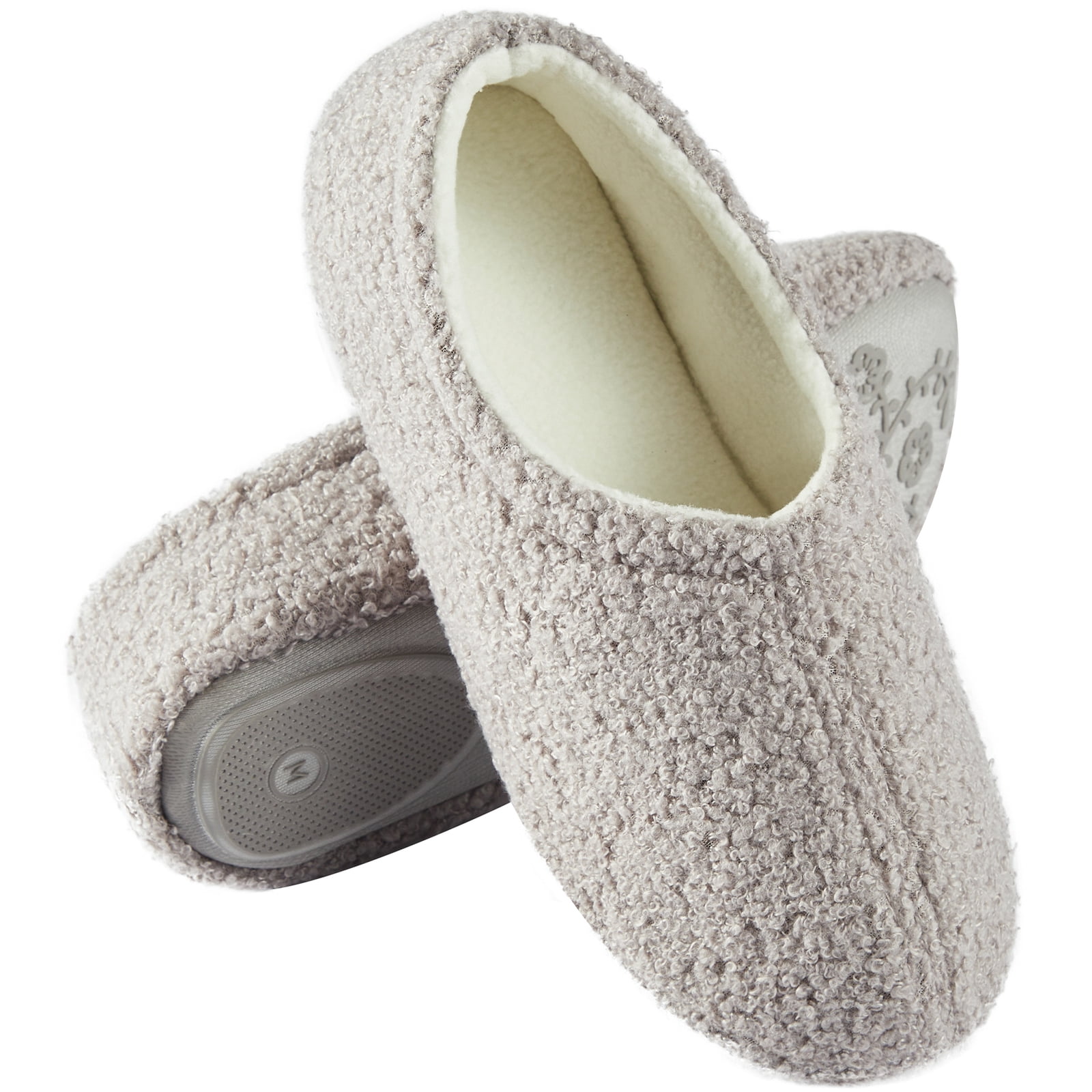 Somdot Women's Cozy Loafer Slippers with Memory Foam Indoor Outdoor ...