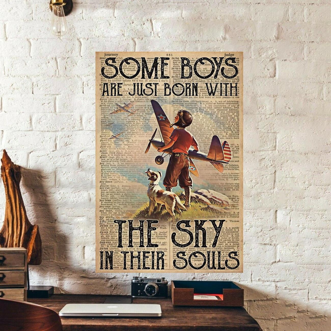 Some Boys Are Just Born With The Sky In Their Souls And Dog Poster 11 x ...