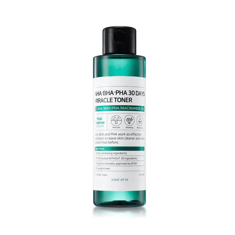 Some By Mi AHA BHA PHA 30 Days Miracle Toner 150ml, 5.07 oz, Pack of 3 ...