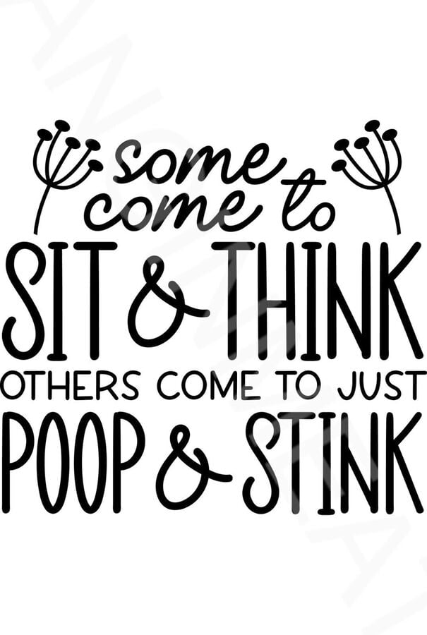 Some Come To Sit And Think Funny Bathroom Sign Metal Aluminum Sign Size ...