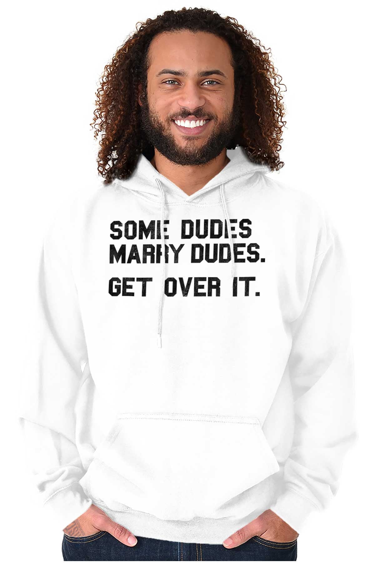 Some Dudes Get Married LGBTQ Pride Men's Big & Tall Graphic Hoodie ...