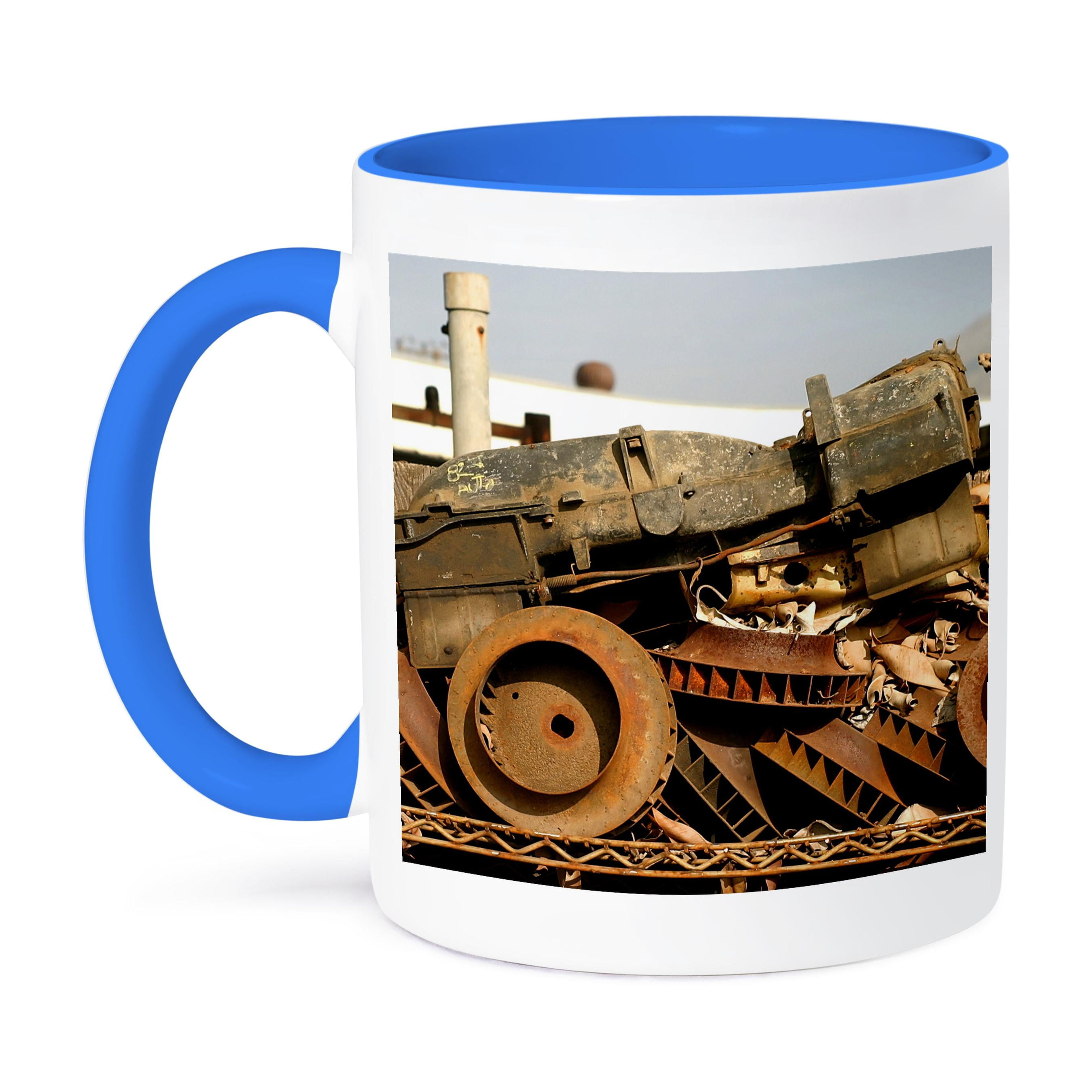 3dRose, Some junk in a junk yard - tractor, metal, rust, rusty ...