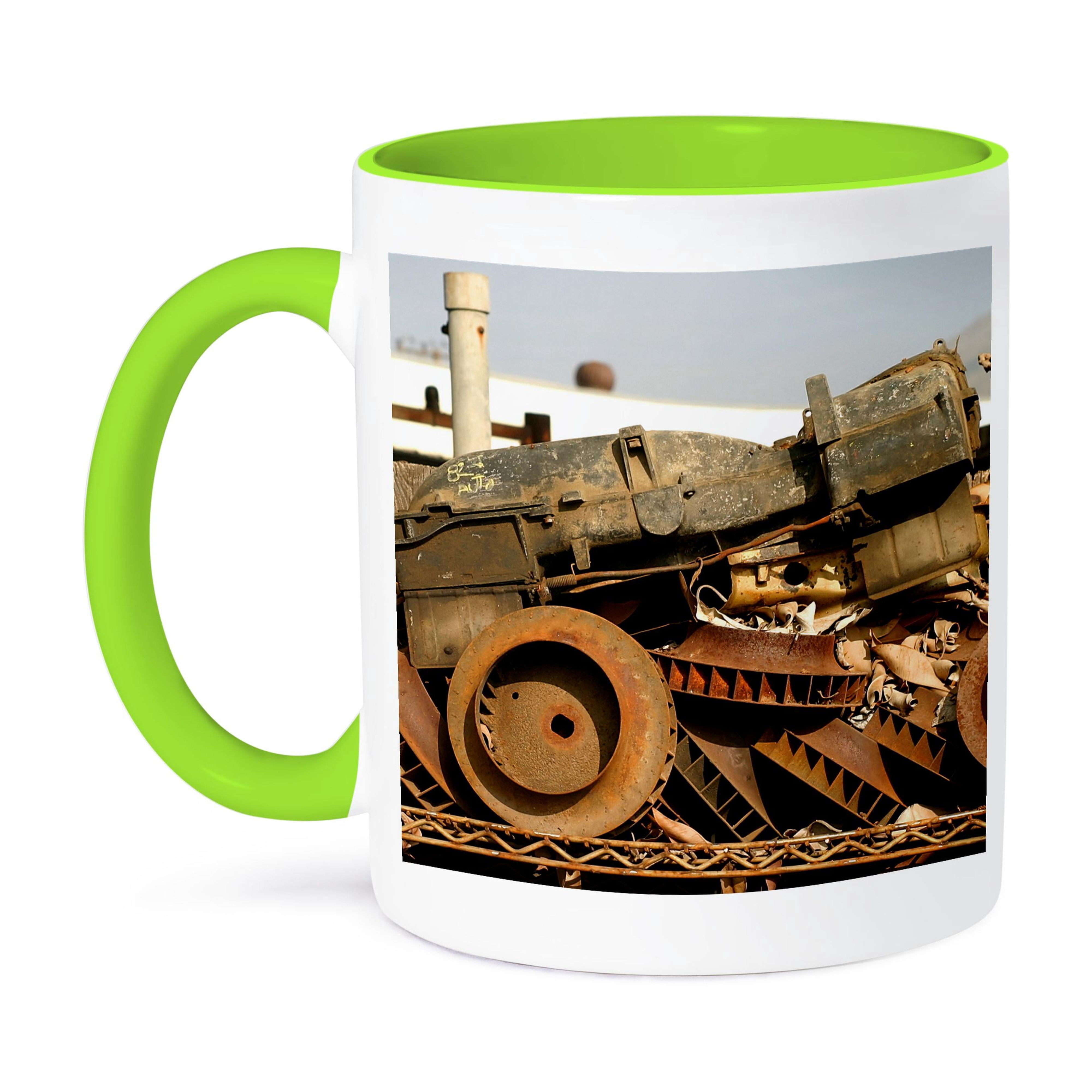 3dRose, Some junk in a junk yard - tractor, metal, rust, rusty ...