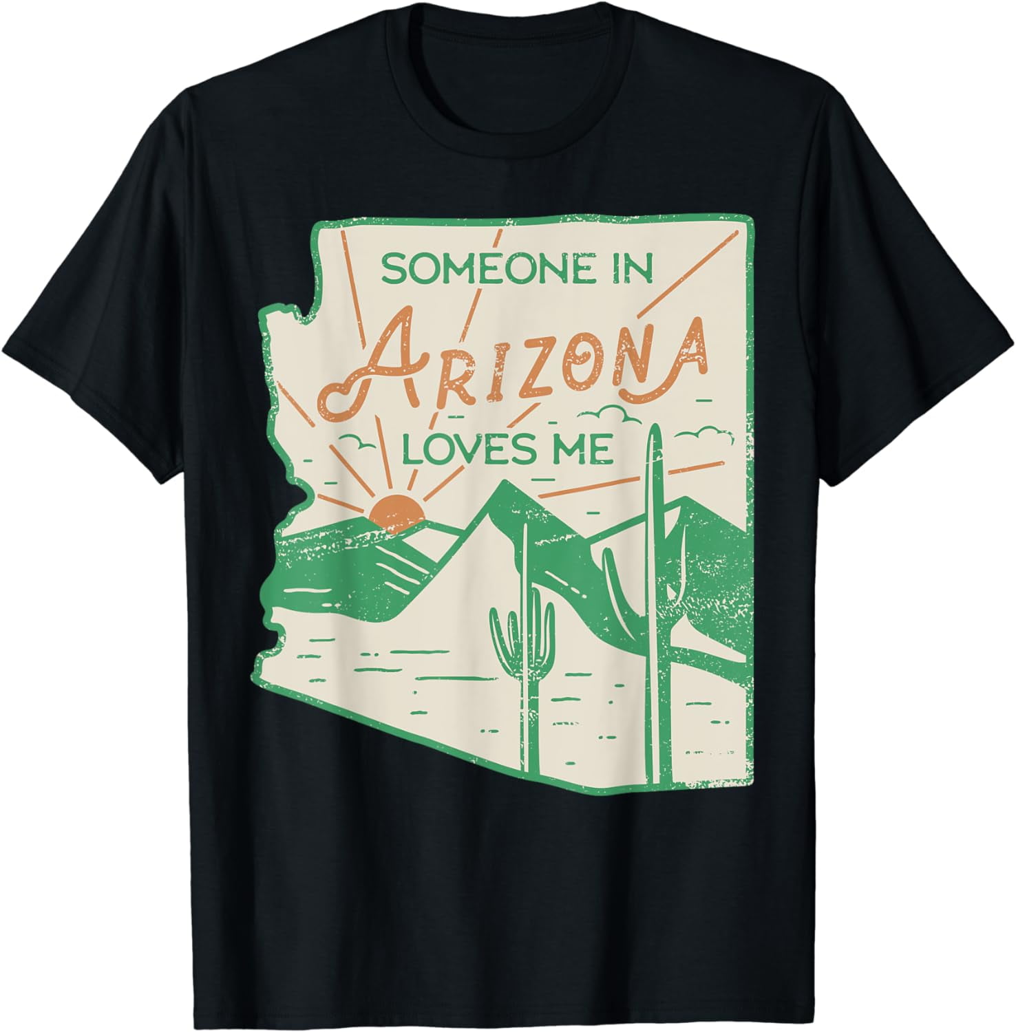 Someone In Arizona Loves Me Vintage Retro State Badge Gift T-Shirt ...
