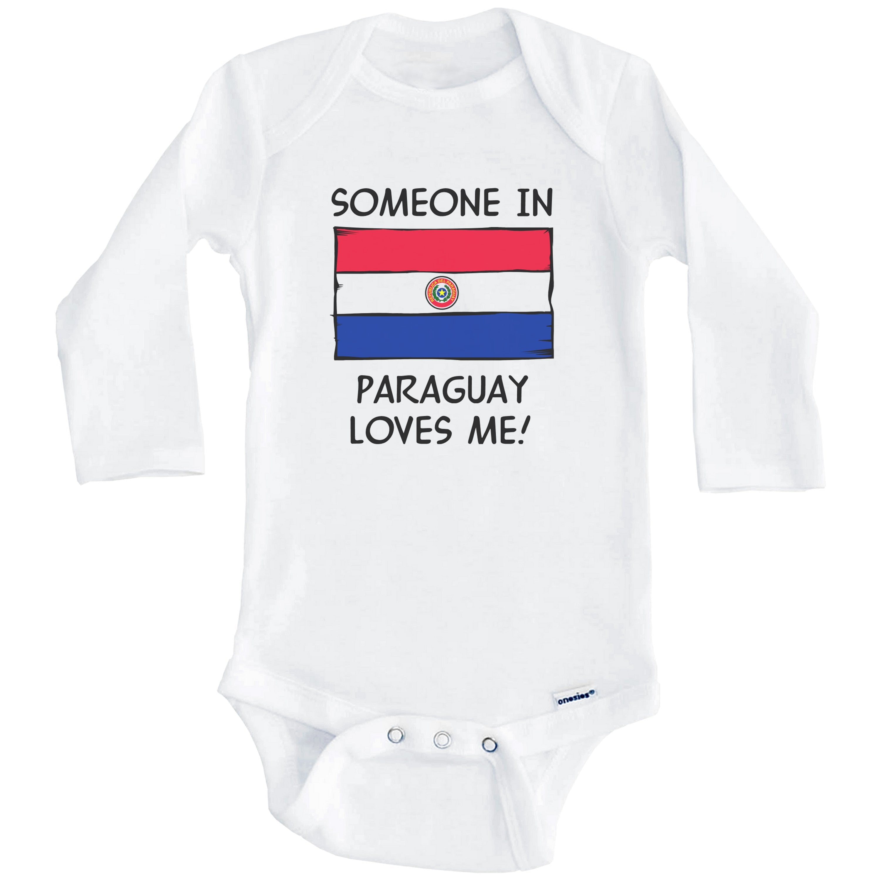 Someone In Paraguay Loves Me Paraguayan Flag One Piece Baby Bodysuit ...