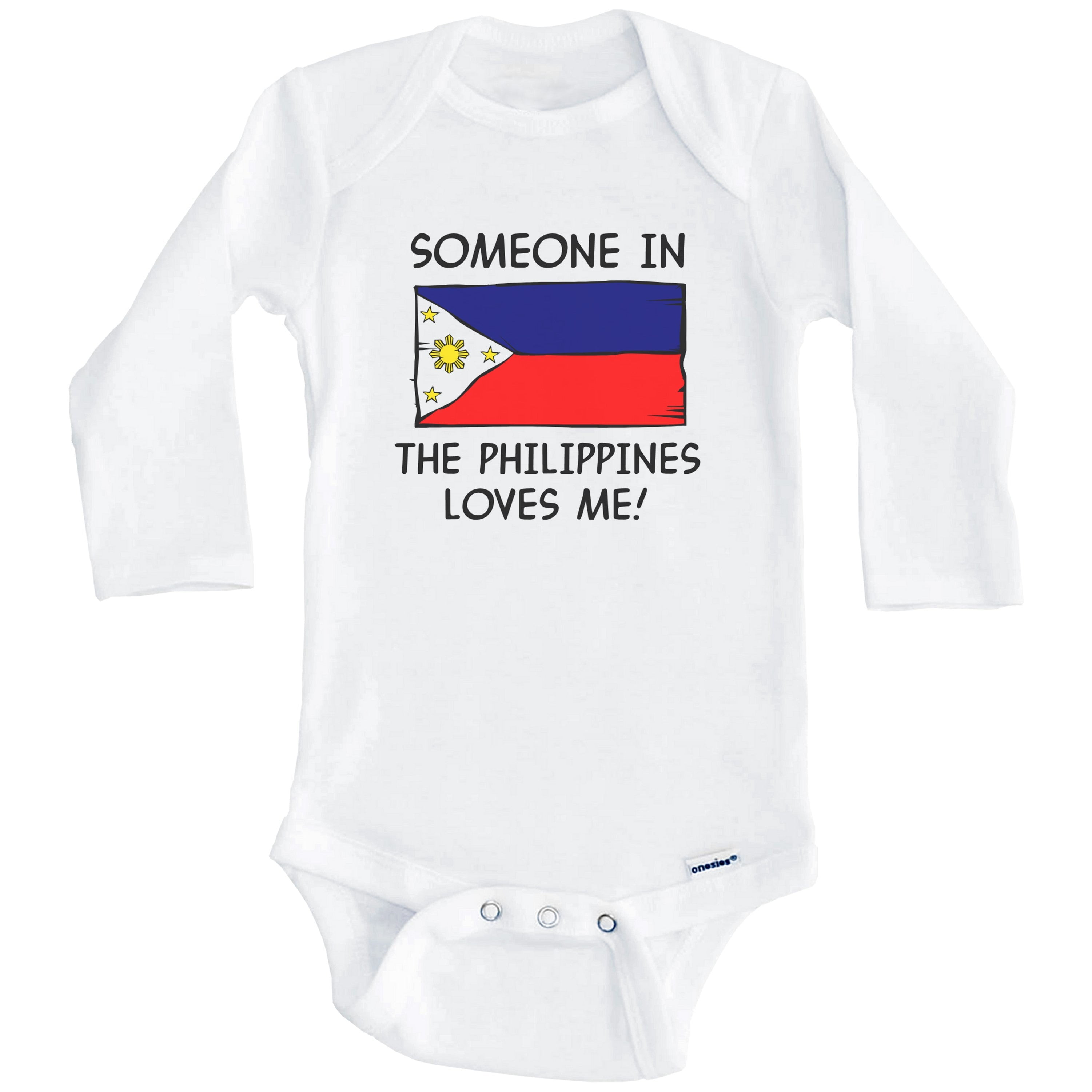 Someone In the Philippines Loves Me Filipino Flag One Piece Baby ...