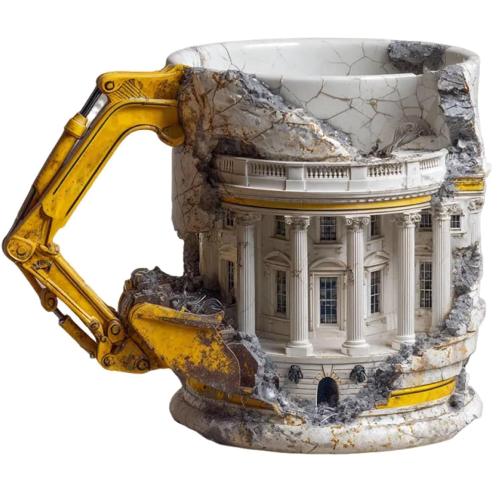 Someone Lied Demolition Mug, 3D Excavator Shaped Ceramic Coffee Cup ...