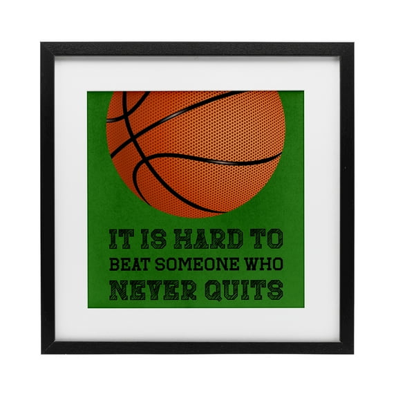 Someone Who Never Quits Black Framed Print Under Glass, design by ...