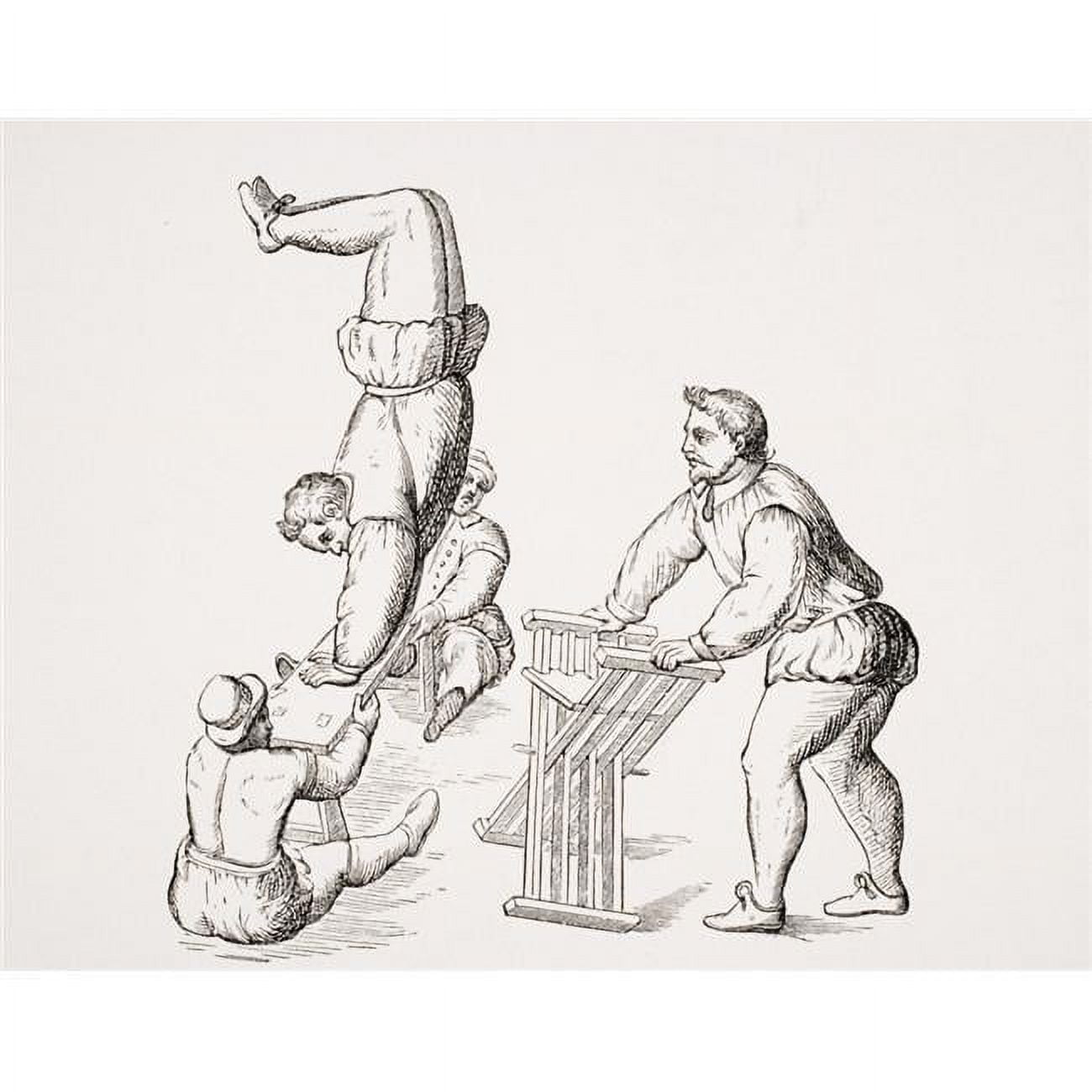 Somersaults 19th Century Reproduction of 16th Century Woodcut In ...