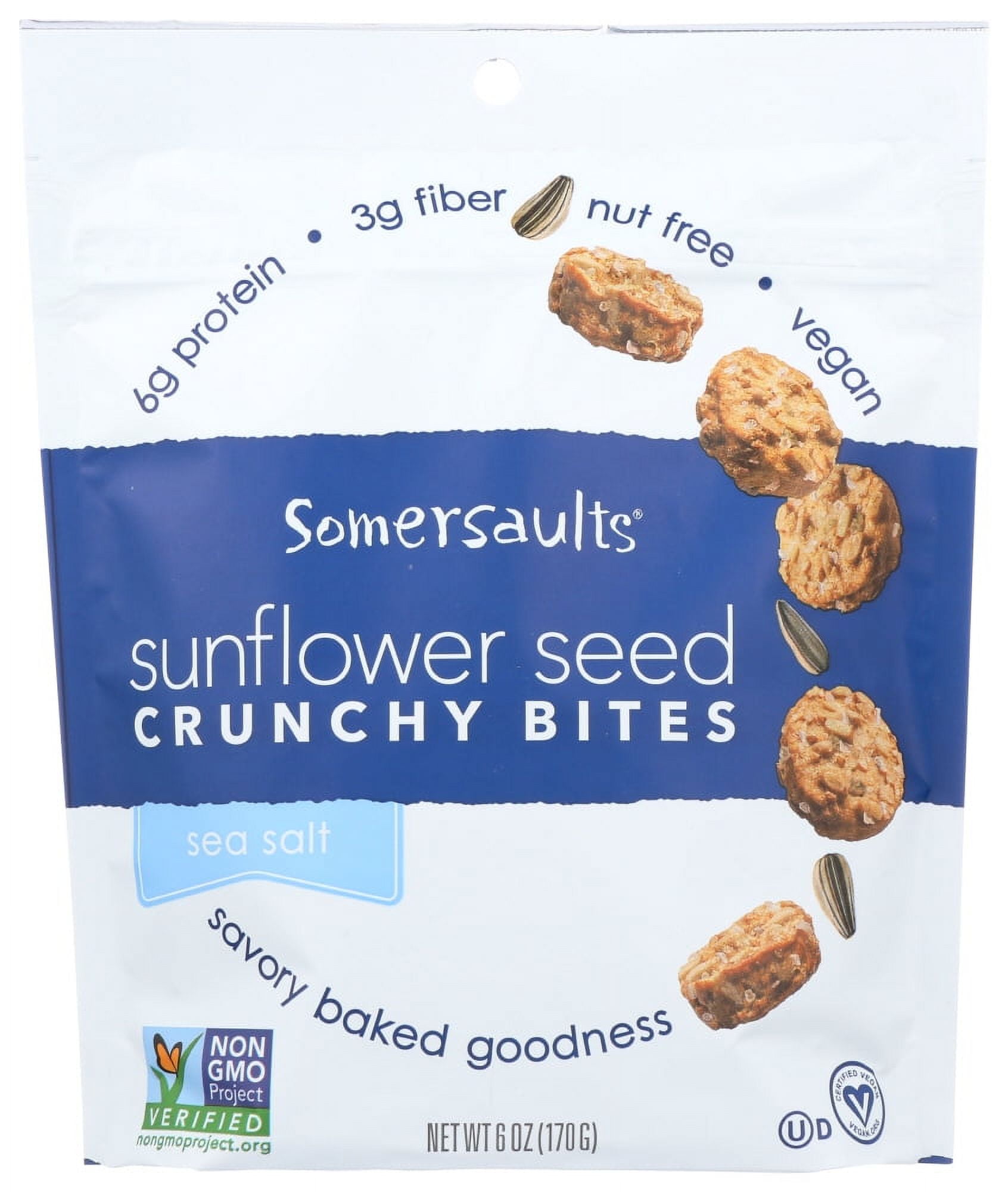 Somersaults Sunflower Seed, Crunchy Bites, Sea Salt, 6 Oz. - Walmart.com