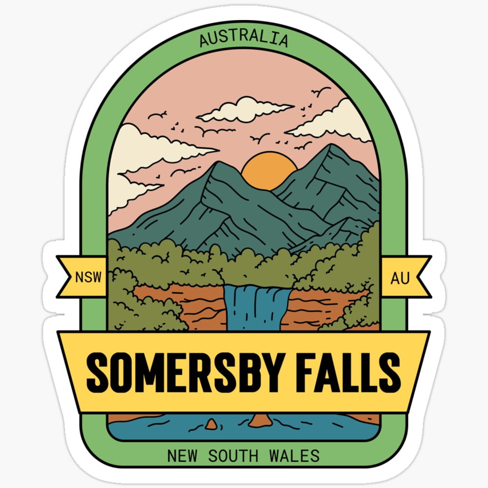 Somersby Falls Nsw Sticker Phone Decal Water Bottle Stickers Car Decals ...