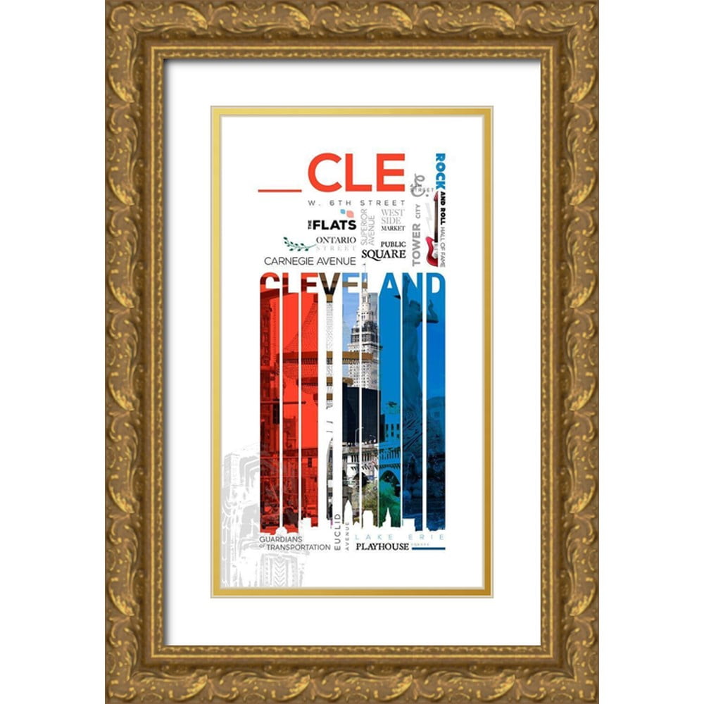 Somerset 10x14 Gold Ornate Wood Framed with Double Matting Museum Art ...