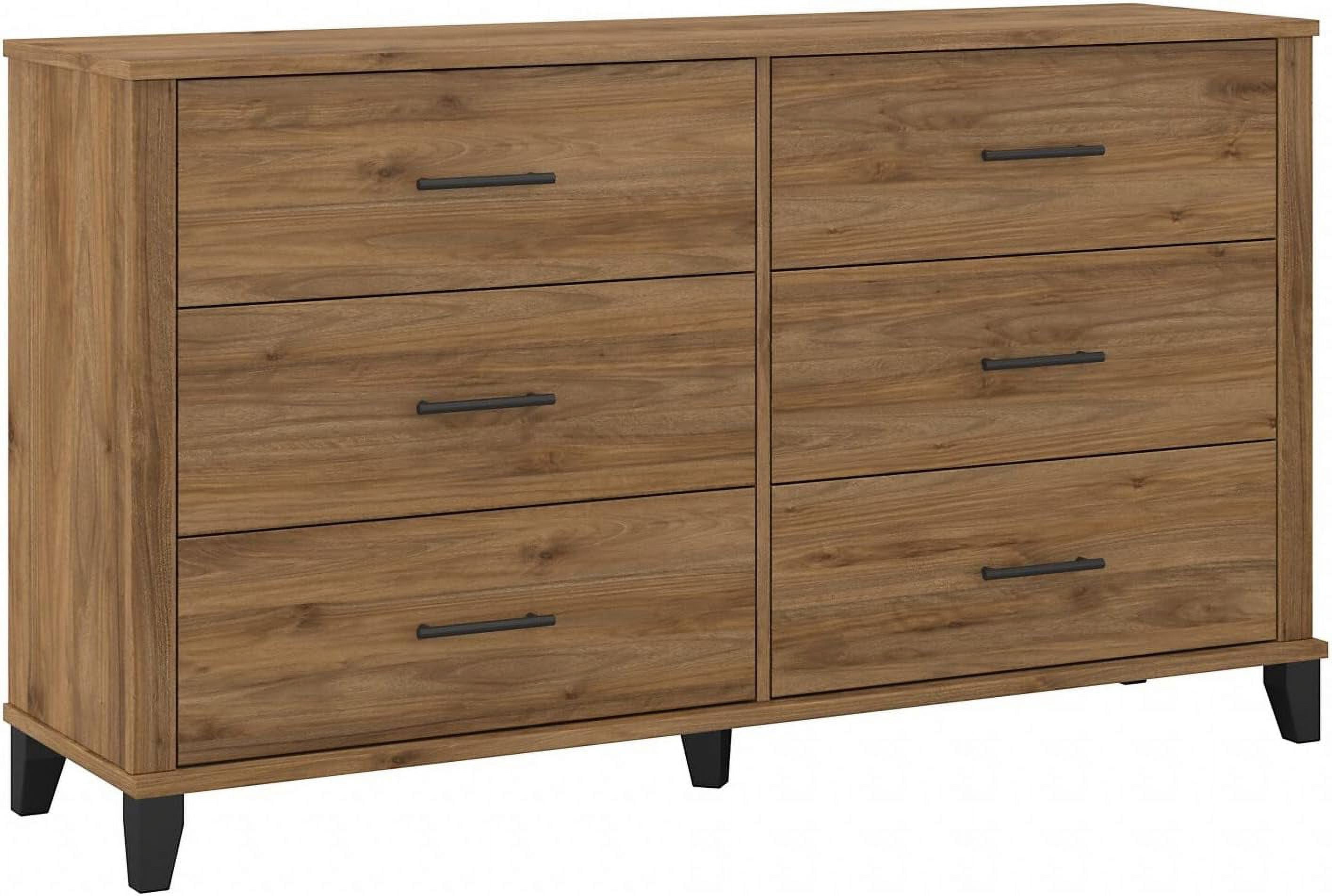 Somerset 6 Drawer Dresser in Storm Gray - Walmart.com