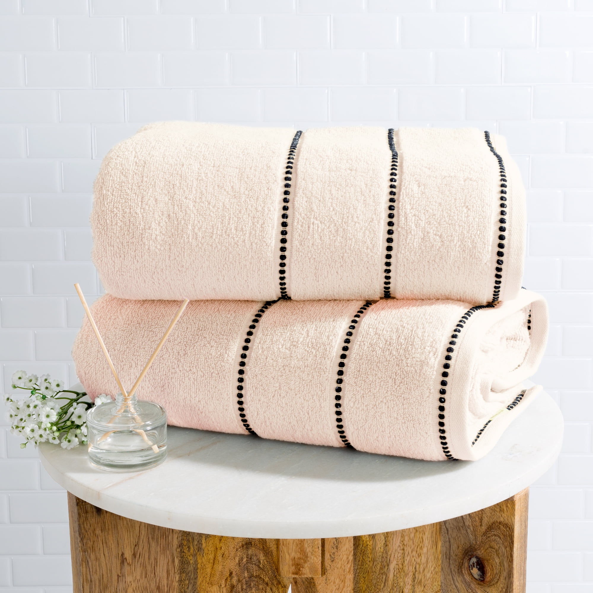 Somerset Home 2-Piece Quick Dry Luxury Cotton Bathroom Towels Set ...