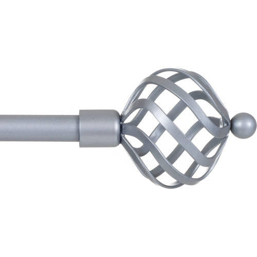 Somerset Home Decorative Curtain Rod, Twisted Sphere, 62"-144", 3/4 ...