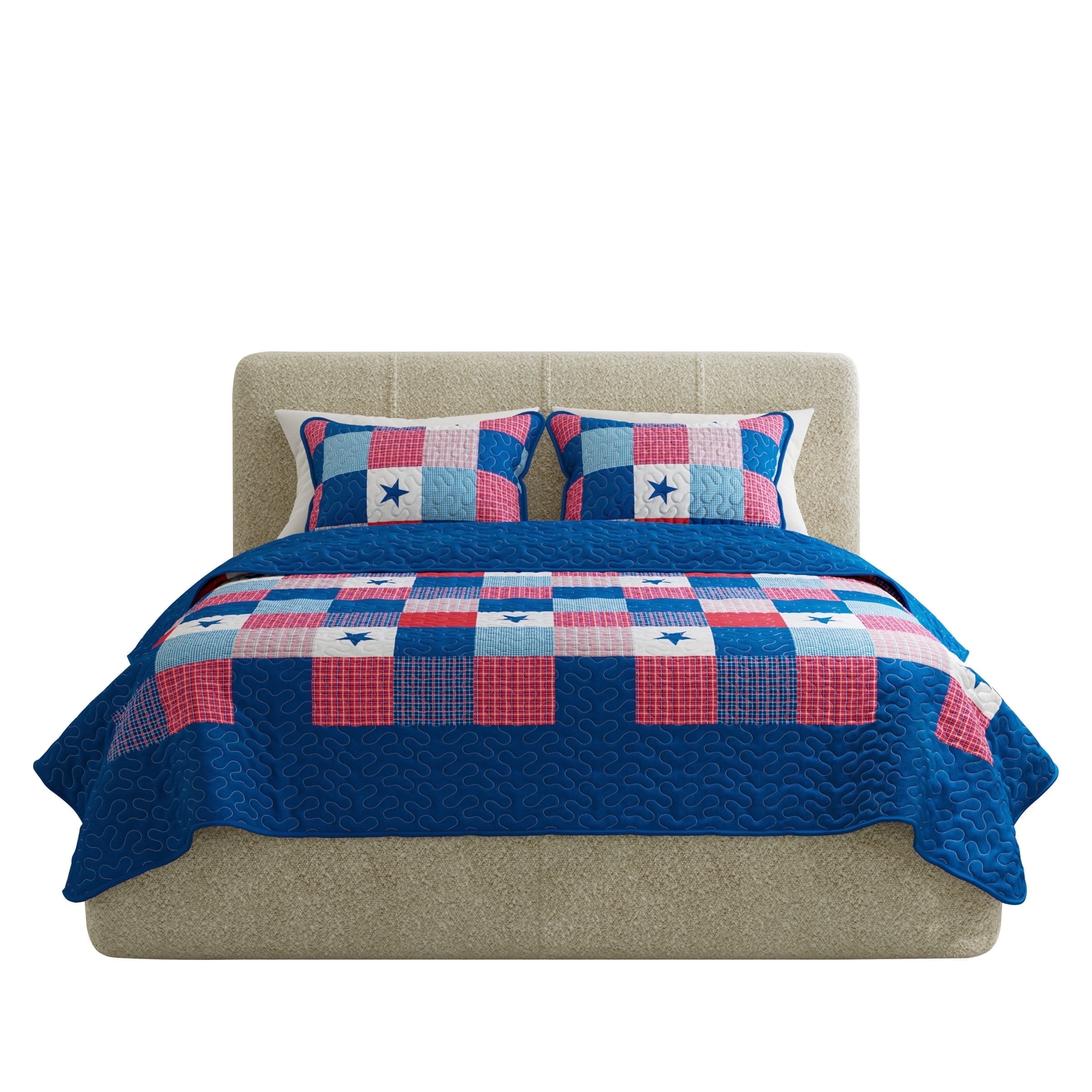 Somerset Home 3-Piece Caroline King Quilt Set with Bed Spread and 2 ...