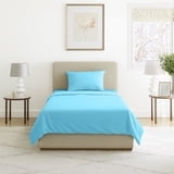 Lavish Home 3-Piece Brushed Microfiber Bed Twin Sheet Set (Light Blue ...