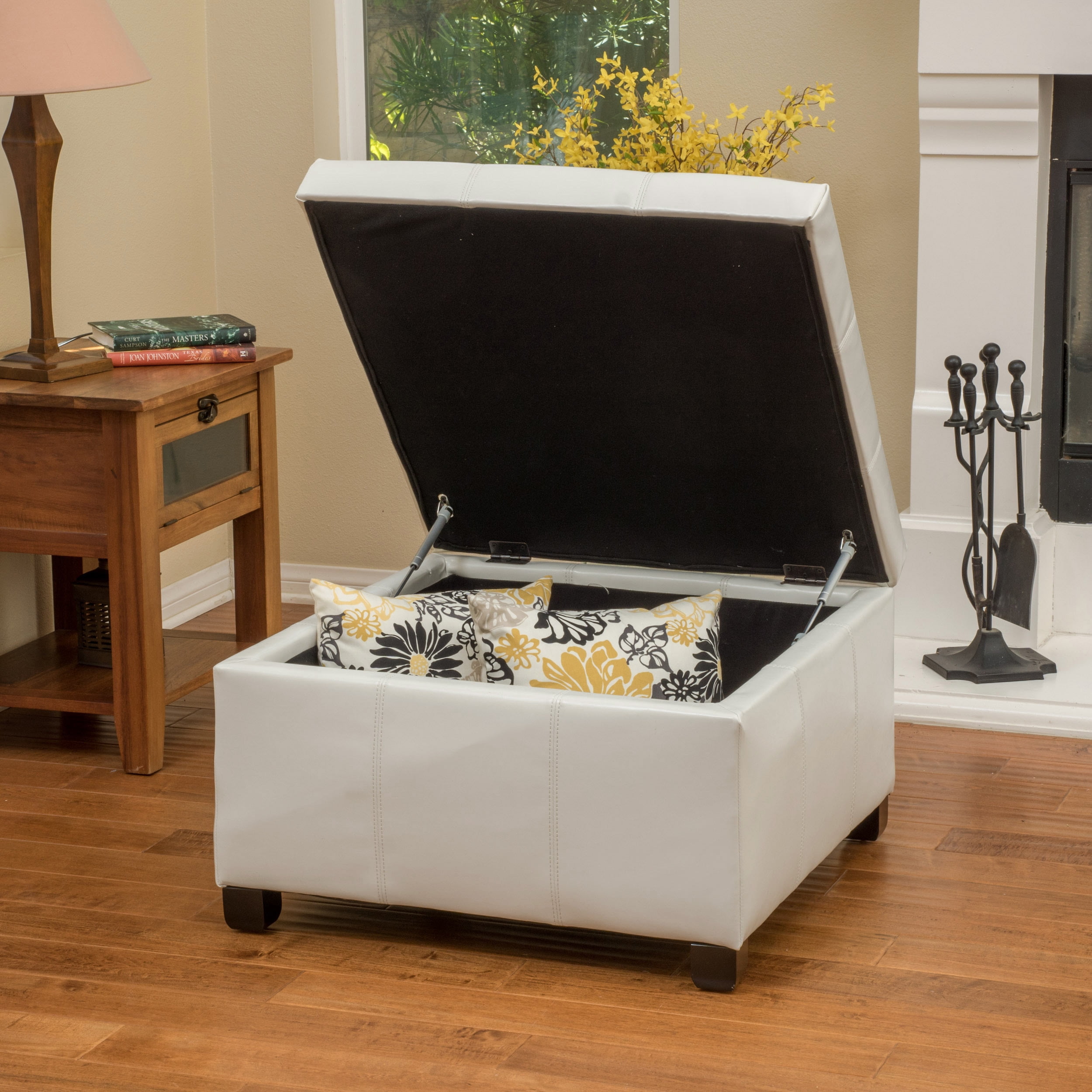 Somerset Ivory Storage Ottoman - Walmart.com
