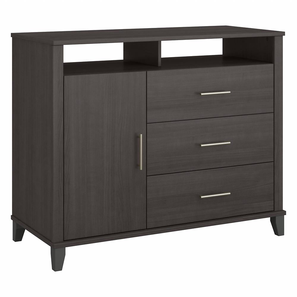 Somerset Office Storage Credenza in Storm Gray - Engineered Wood ...