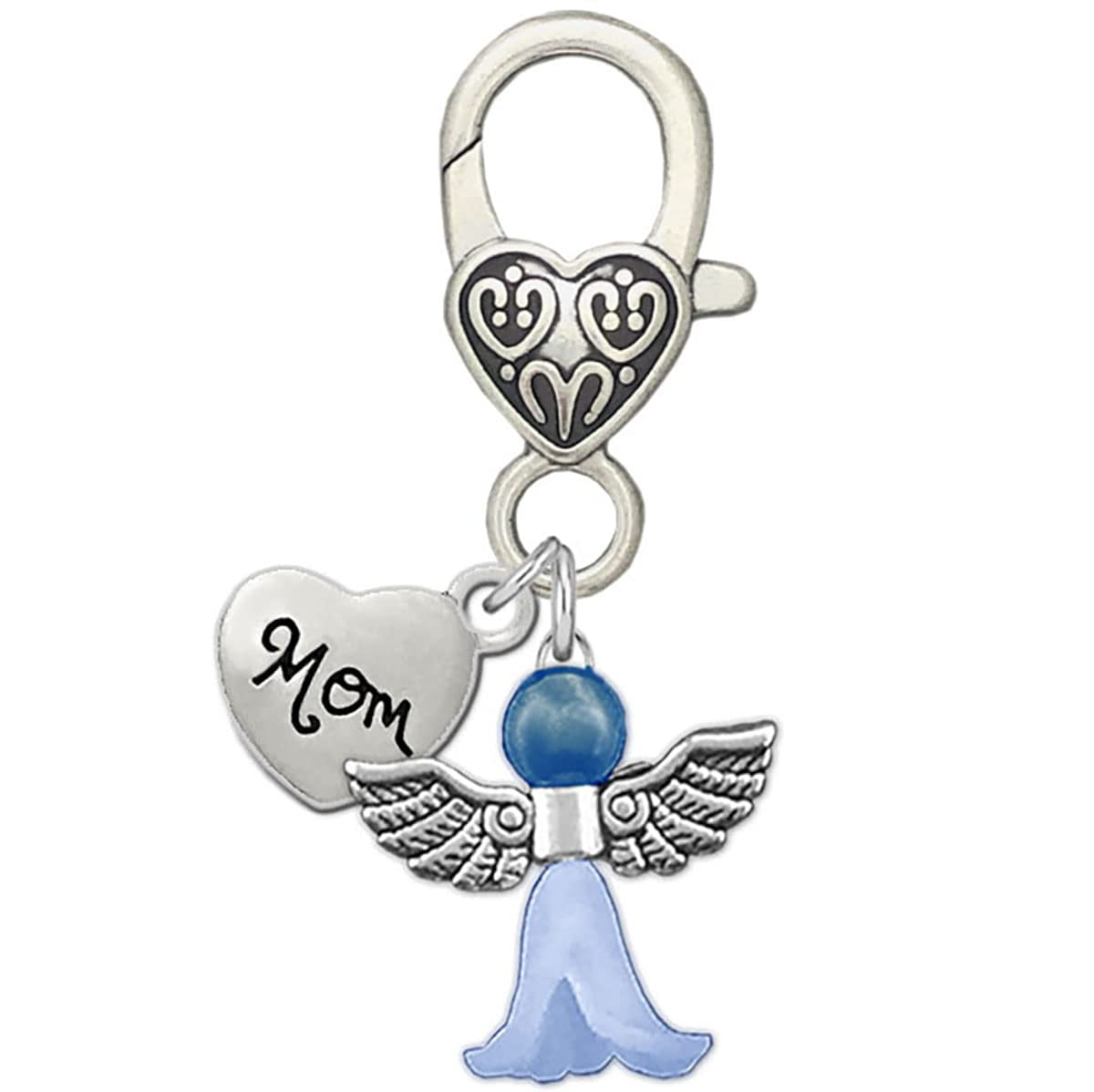 Something Blue Angel Charm for Bride on Wedding Day Clip on Charm with ...