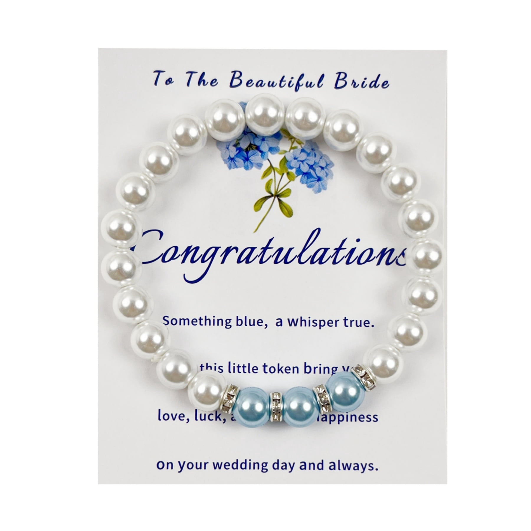 Something Blue Gift for Bride Bridal Shower Gifts for Bride to be Pearl ...