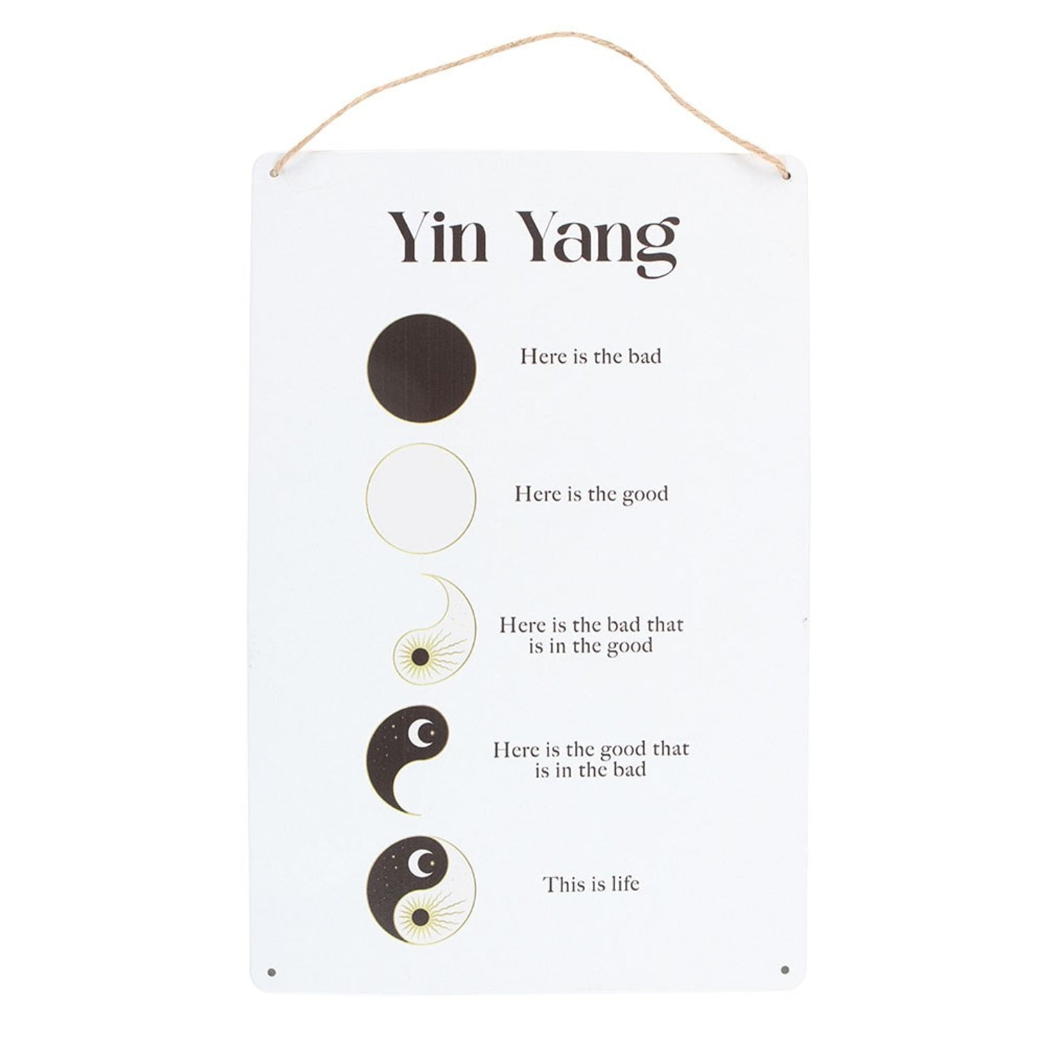 Something Different Tin Yin Yang Hanging Sign - Walmart.com