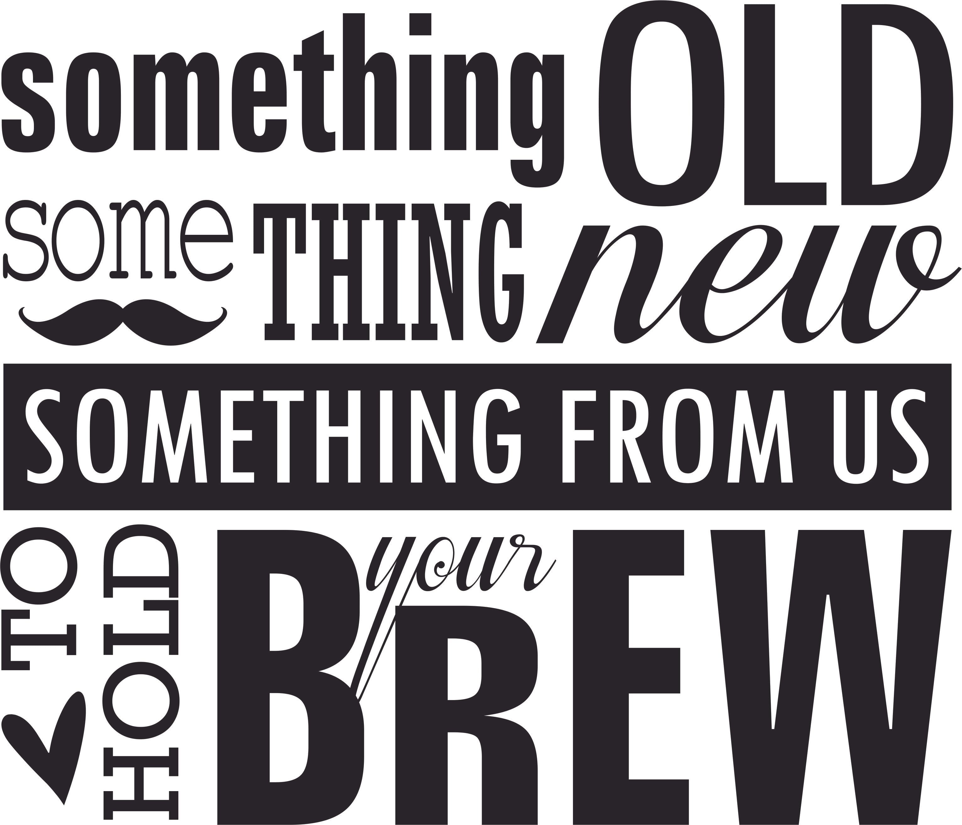 Something From Us To Hold Your Brew Customized Wall Decal - Custom ...