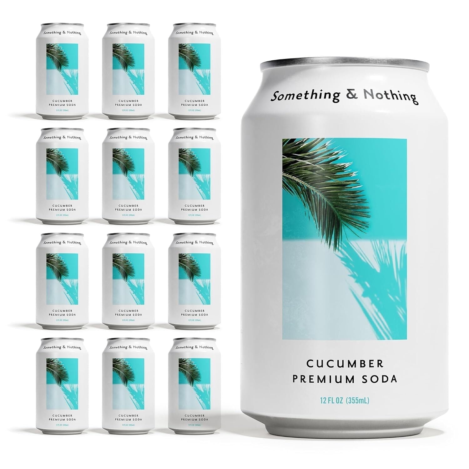 Something & Nothing Lightly Carbonated Cucumber Premium Soda Case of 12 ...