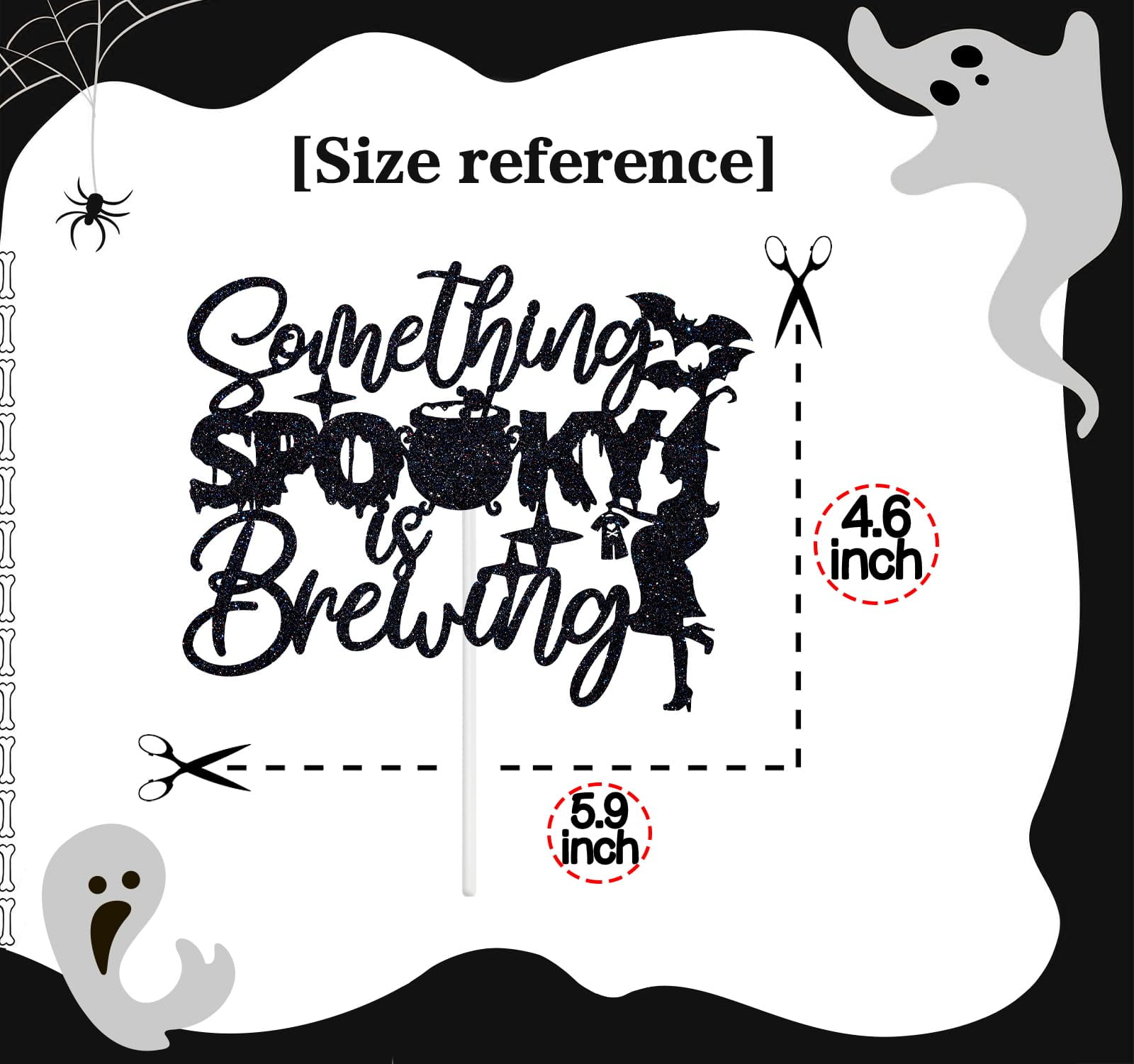 Something Spooky is AJH3 Brewing Cake Topper, A Little Boo is Almost ...
