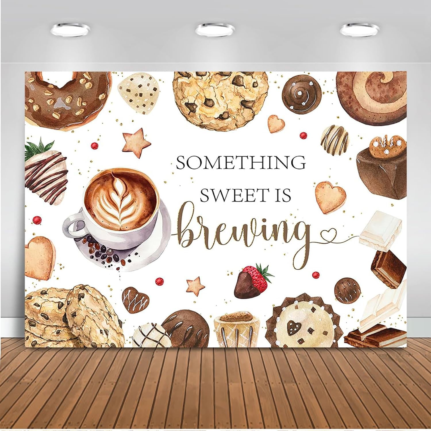 Something Sweet is Brewing Backdrop Coffee Theme Baby Shower Brunch Tea ...