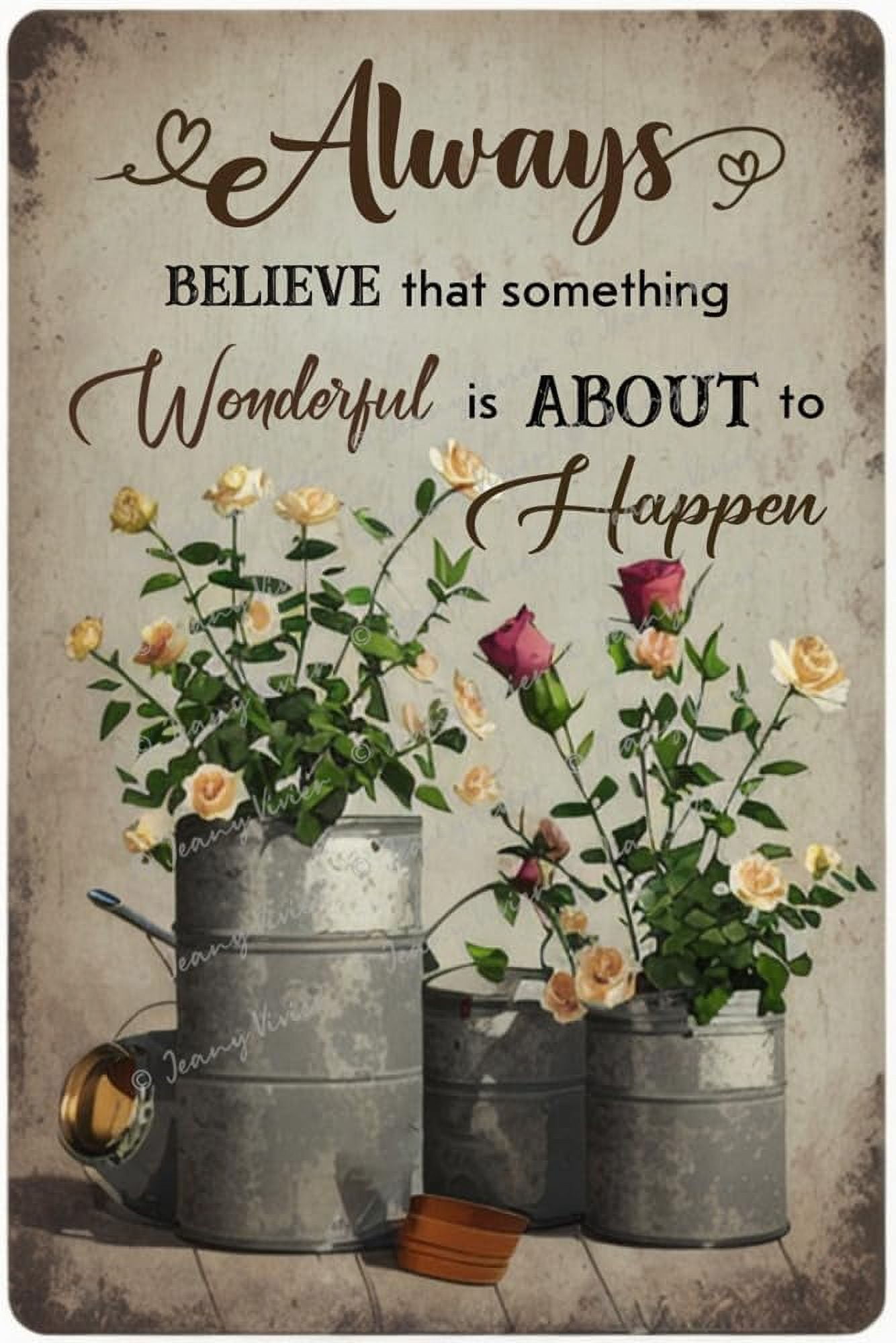 Something Wonderful is About to Happen Vintage Signs Decoration Red ...