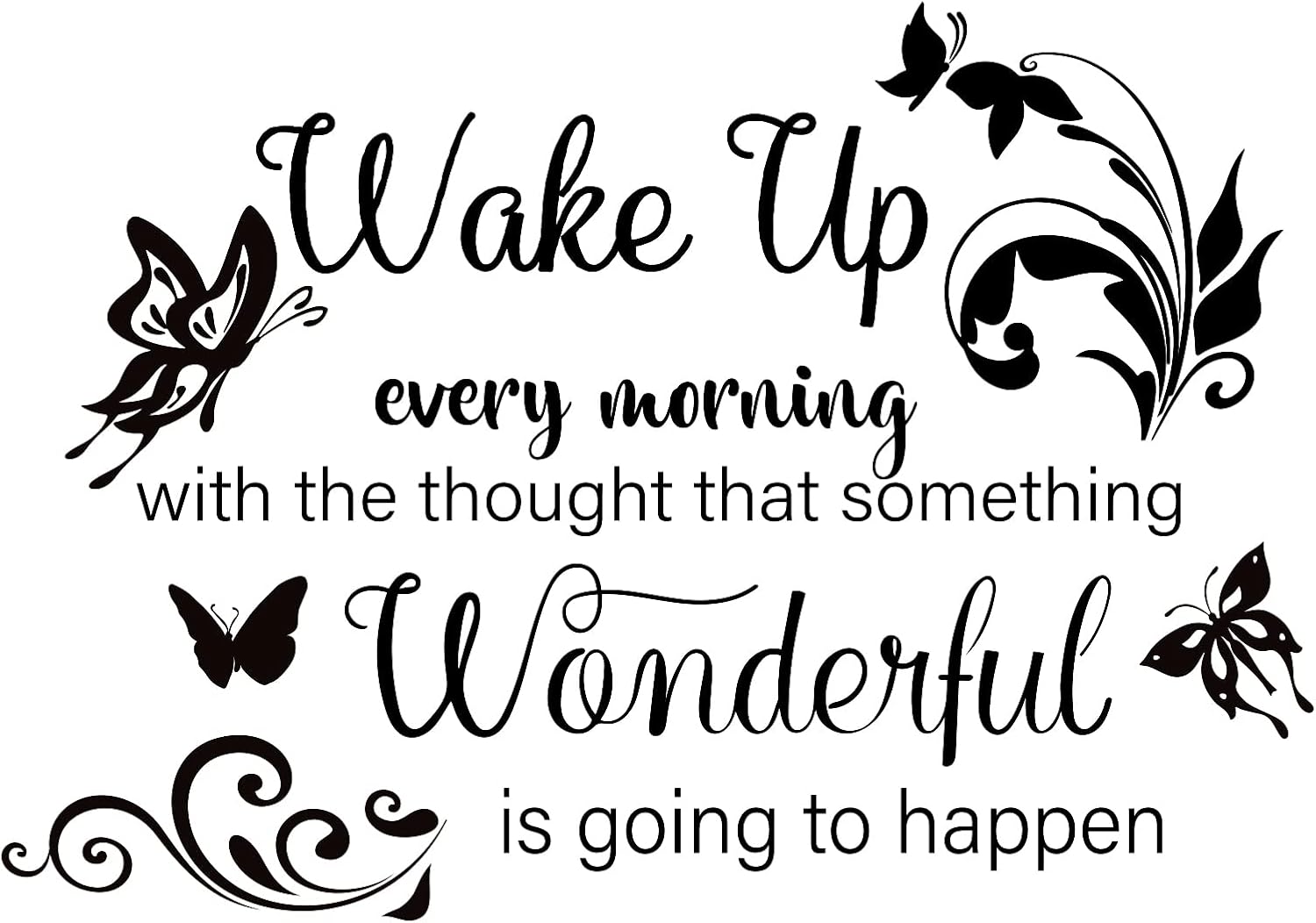 Something Wonderful Theme PVC Wall Sticker Vinyl Inspirational Quotes ...