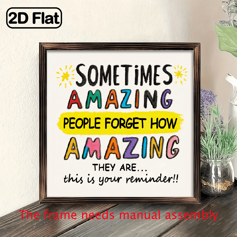 Sometimes Amazing People 8x8 Inch Faux Wood Wall Decor - Vintage ...