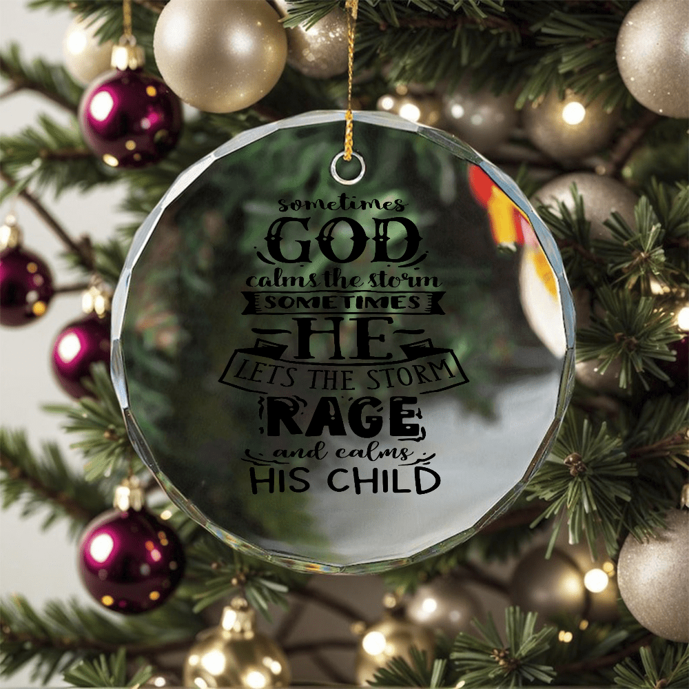 Sometimes God calms the Storm God Motivation Faith Ornament, Home ...