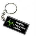 Sometimes I Worry About Zombies Keychain Key Chain Ring - Walmart.com