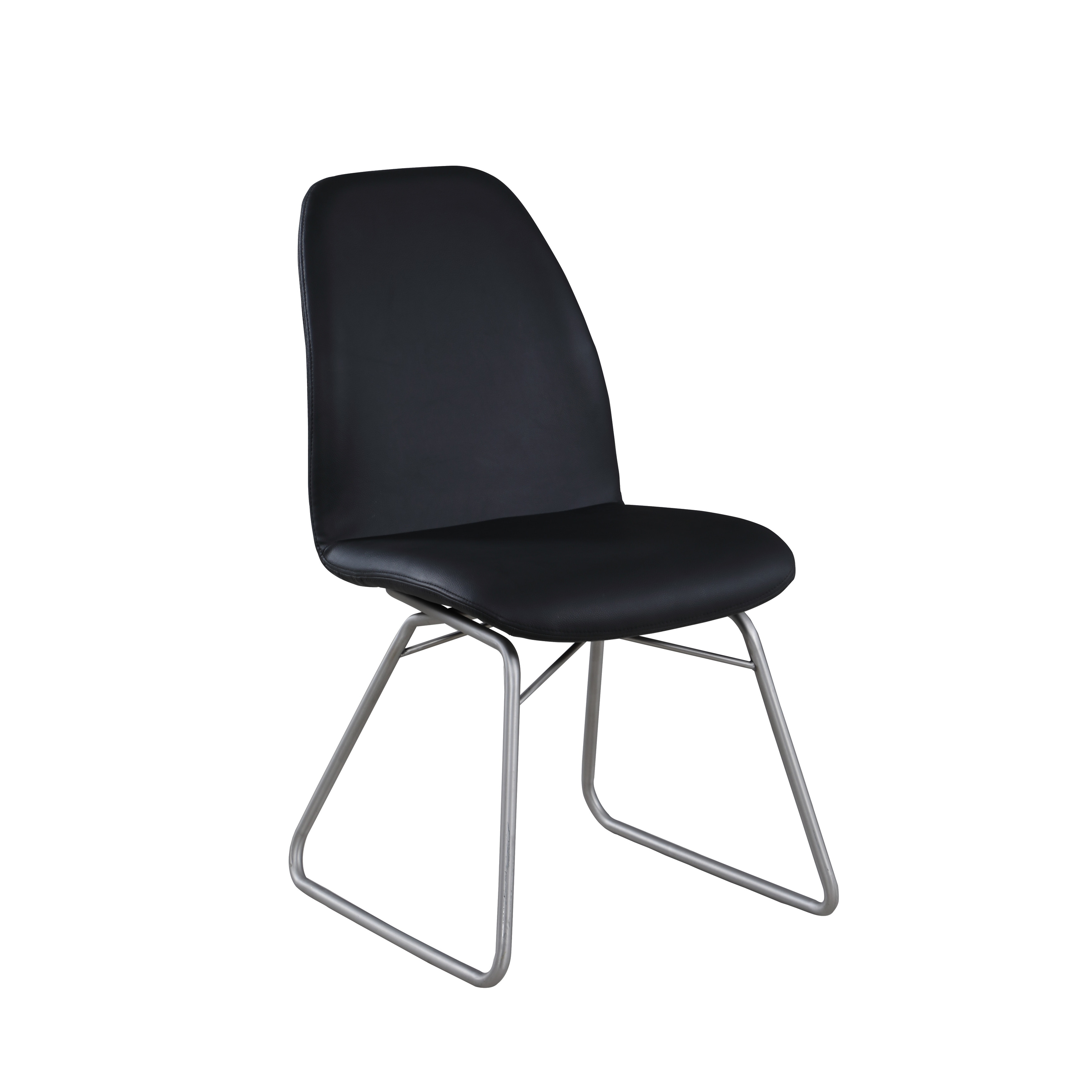 Somette Amy Curved Back Side Chair in Black, Set of 2 - N/A - Walmart.com