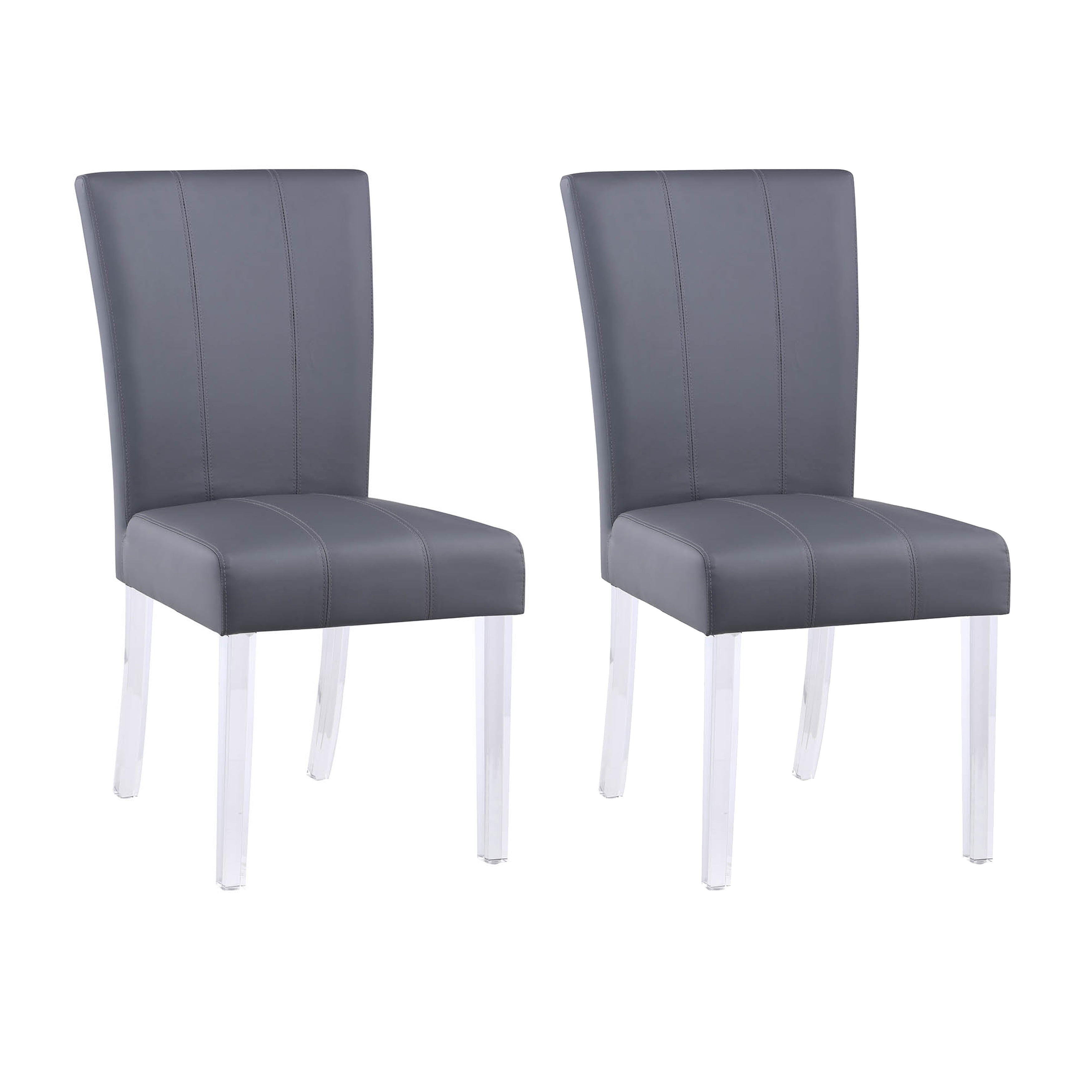 Somette Maria Curved Back Parsons Dining Chair in Gray, Set of 2 ...