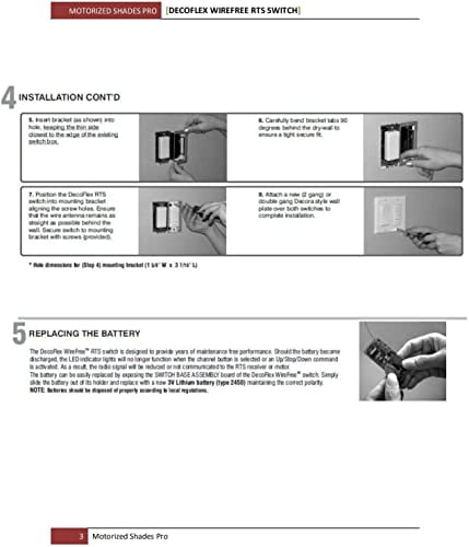 Somfy Decoflex Wirefree RTS Wall Switch, 5 Channel, White (1810813 ...