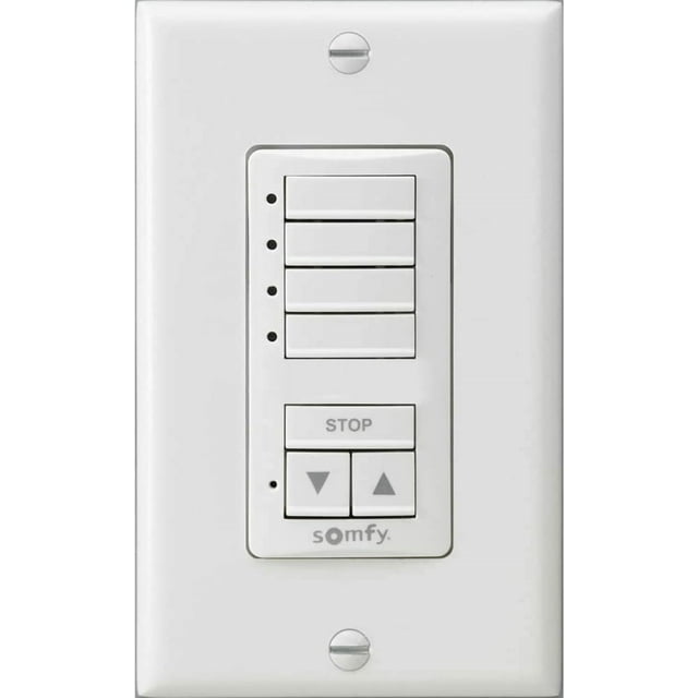 Somfy RTS Wirefree Decoflex Wireless Wall Switch, 4 Channel, White ...
