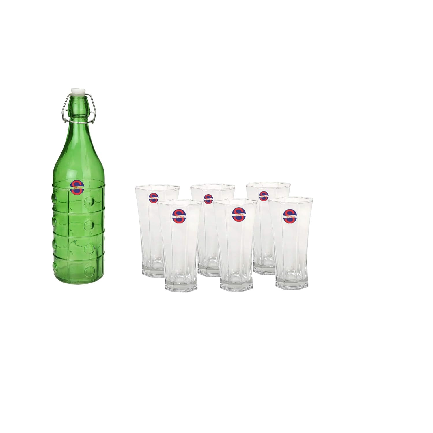 Somil Glass and Bottle Water Other Hot Cold Beverage Serving Set for ...