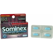 Sominex Nighttime Sleep-Aid Medication, Maximum Strength OTC Pills ...