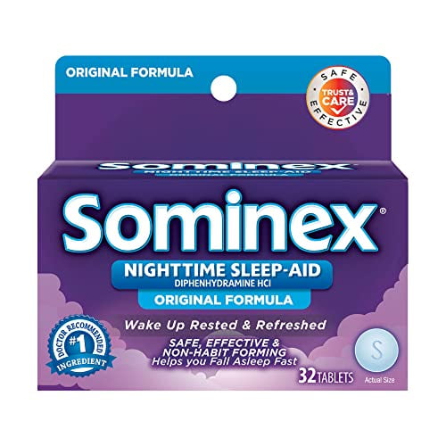 Sominex Nighttime Sleep-Aid, Safe and Effective, Non-Habit Forming ...