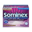 Sominex Nighttime Sleep-Aid Medication, Maximum Strength OTC Pills ...