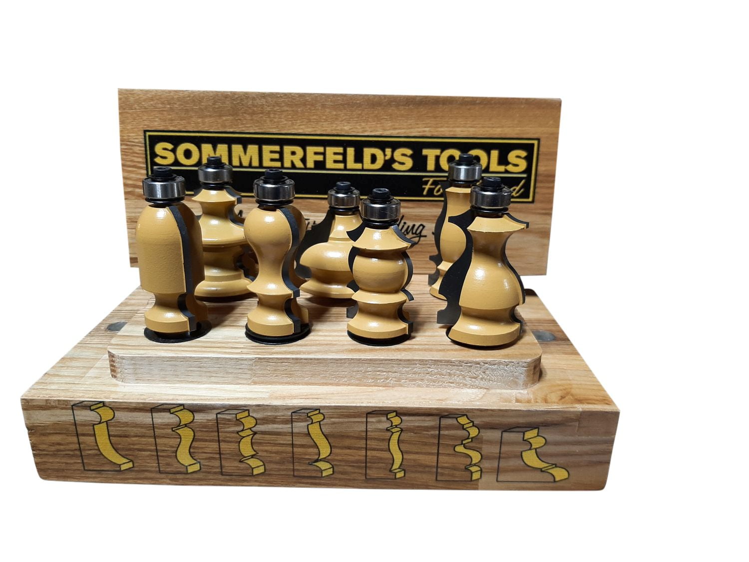 Sommerfeld Tools 7 piece Architectural Molding Set 1/2-Inch Shank For ...