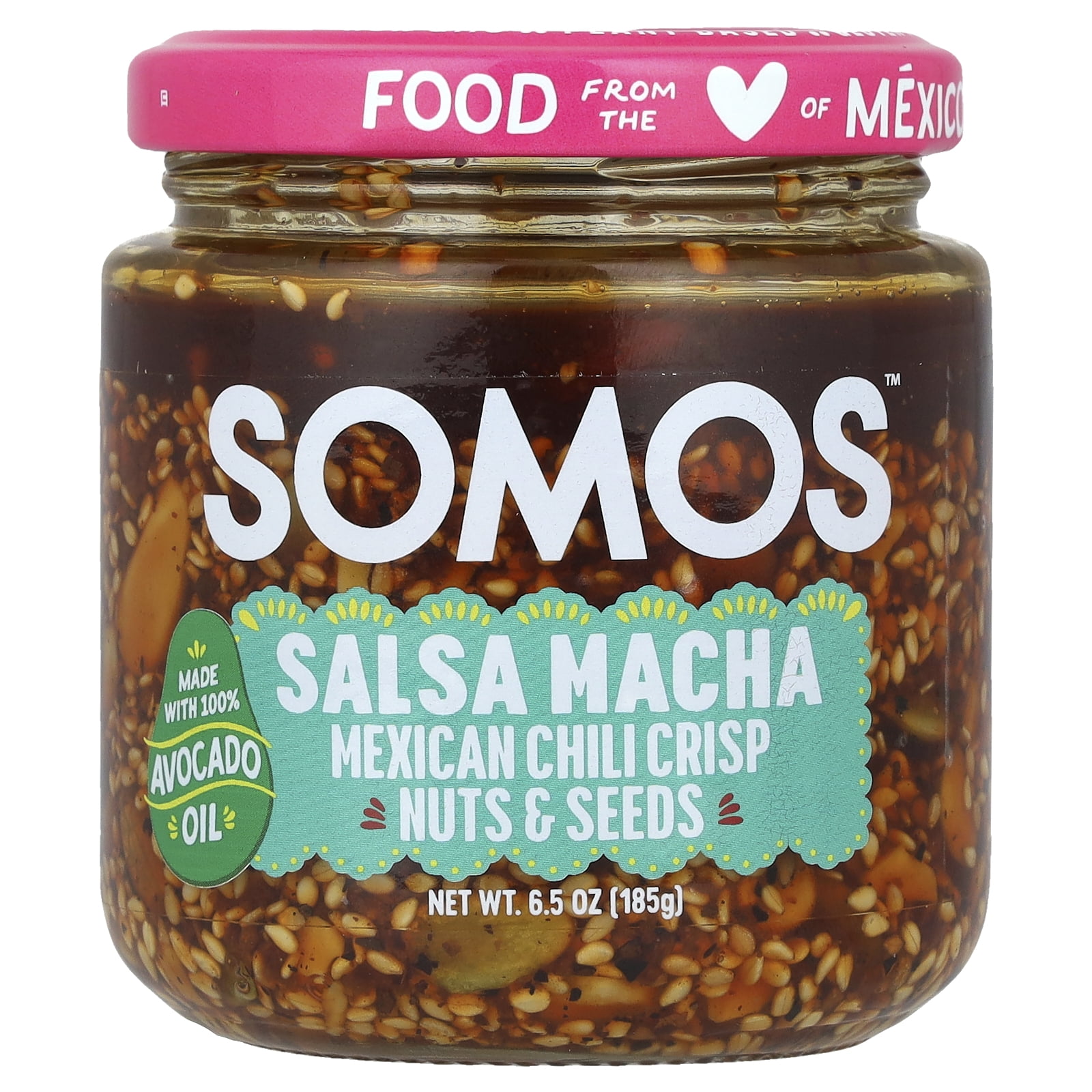 Somos Salsa Macha Nuts & Seeds Mexican Chili Crisp - 6.5 oz (Pack of 1 ...