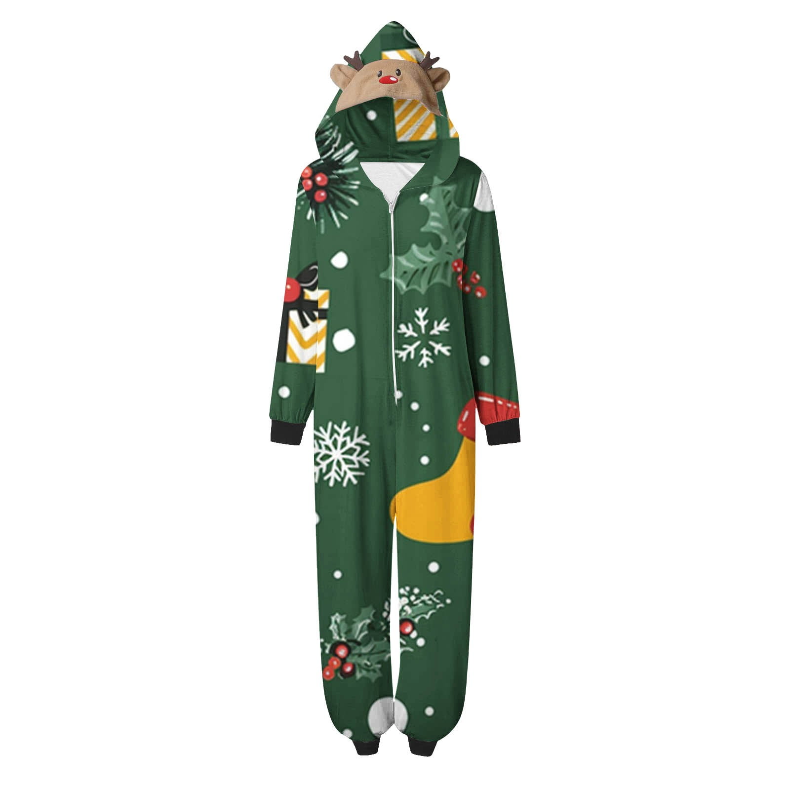 Somuwie Clearance Parent-child Warm Christmas Set Printed Home Wear ...