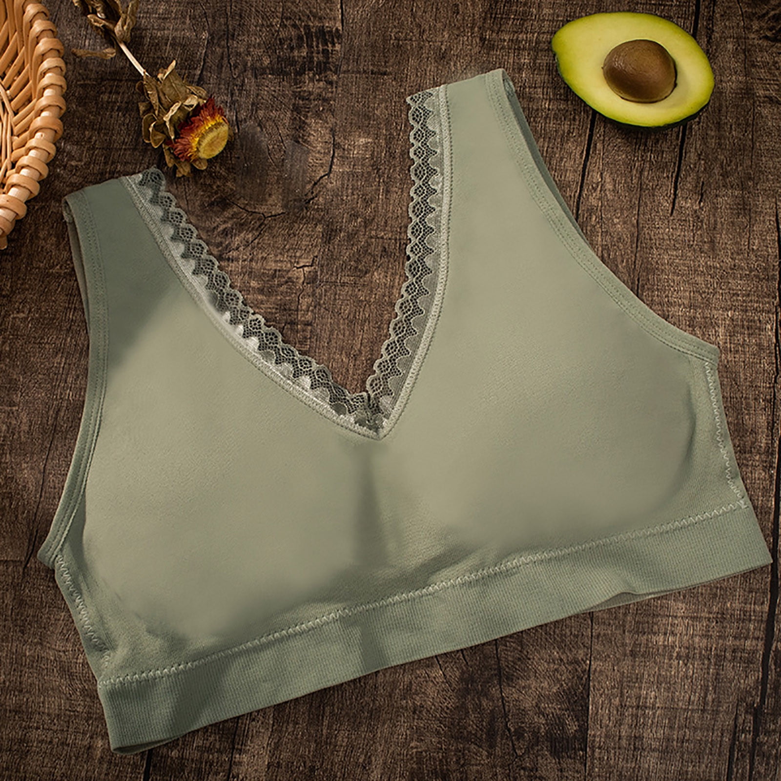 Somuwie Clearance Women's large size sports bra pads beautiful back ...