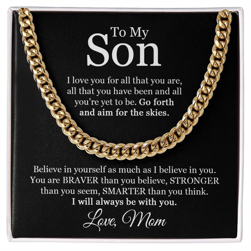 To My Son Chain Necklace, Gift For Son From Mom, Dad To Son, Son ...