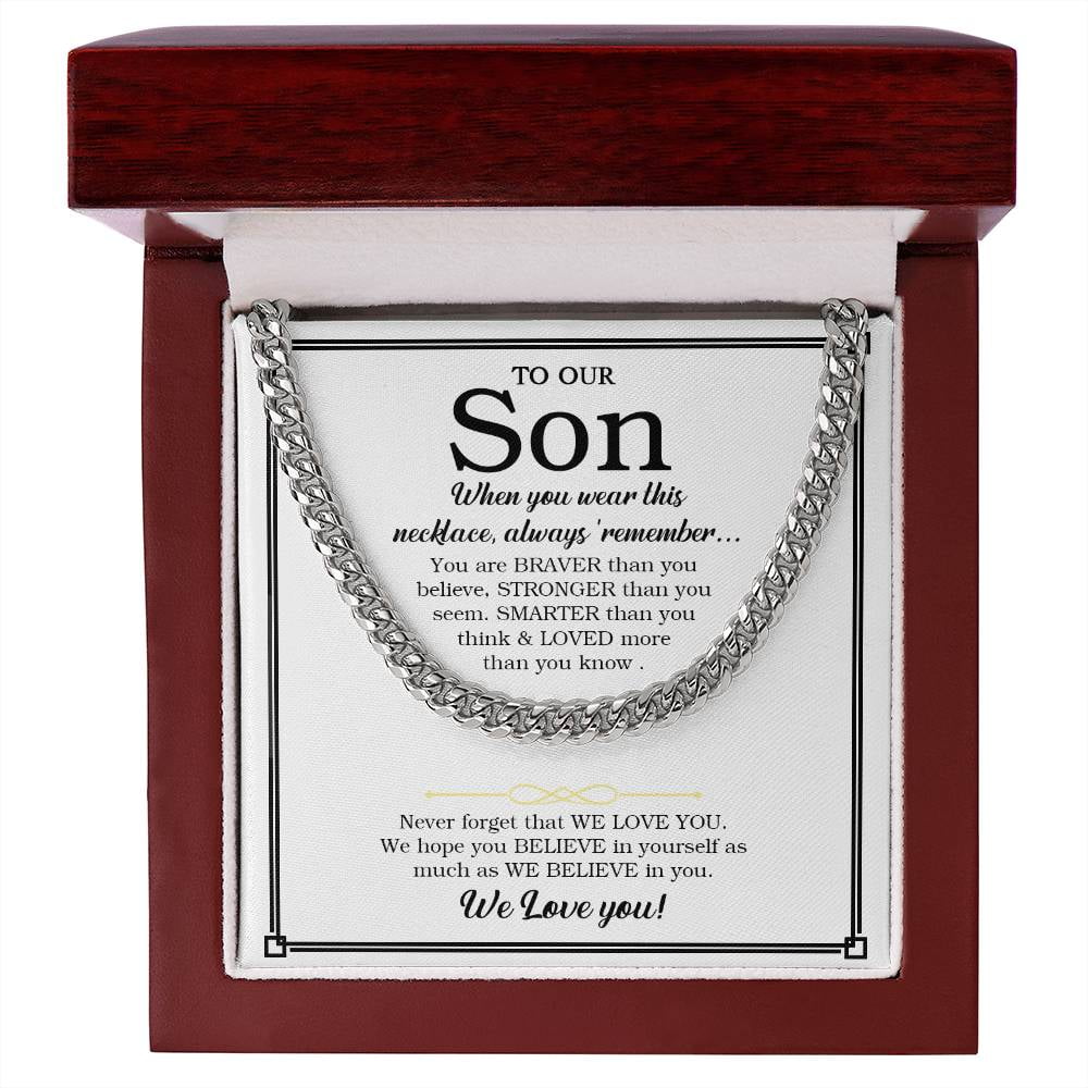 To Our Son Chain Necklace, Gift for Son from Parents, Son Birthday, Son ...